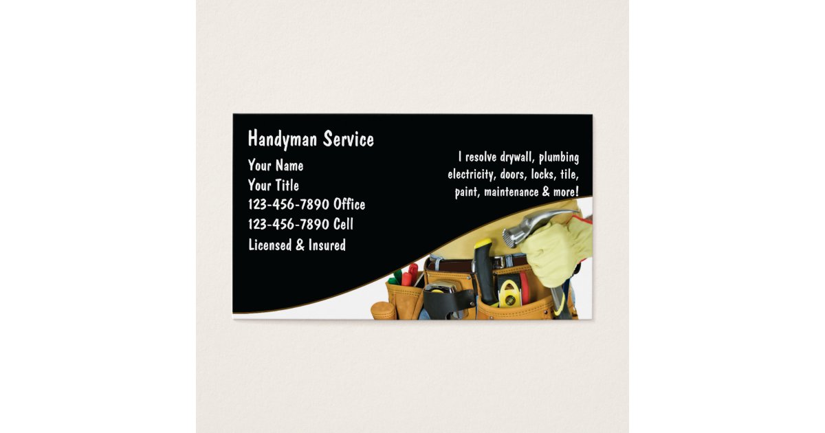 Handyman Business Cards | Zazzle