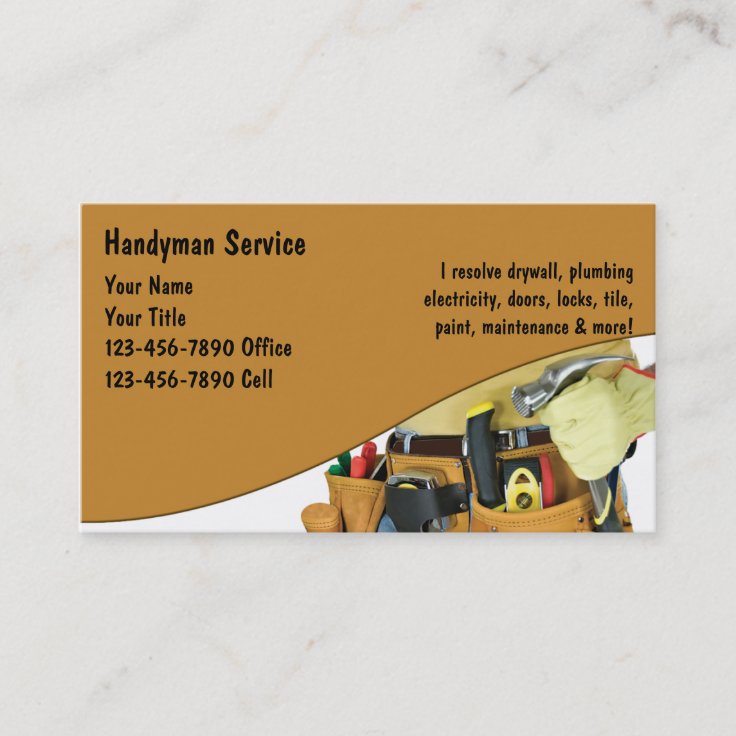 Handyman Business Cards | Zazzle