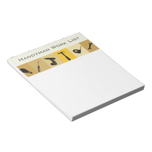Handyman Construction Buildern Honey Do List Notepad | Zazzle