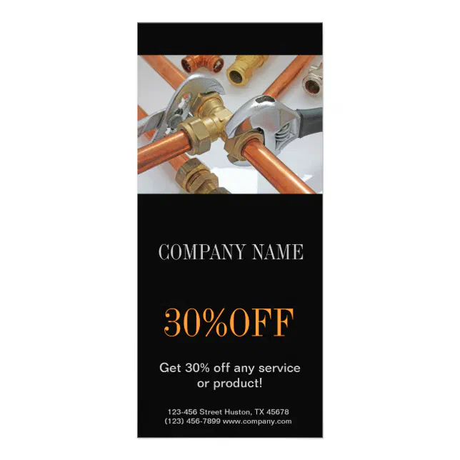 Handyman Construction plumbing tools plumber Rack Card | Zazzle