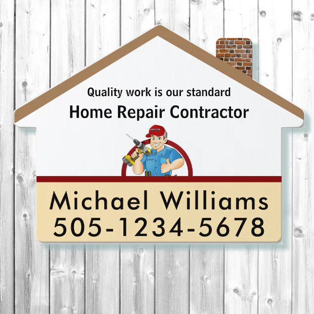 Handyman Contractor Home Repair Advertise Yard Sign | Zazzle