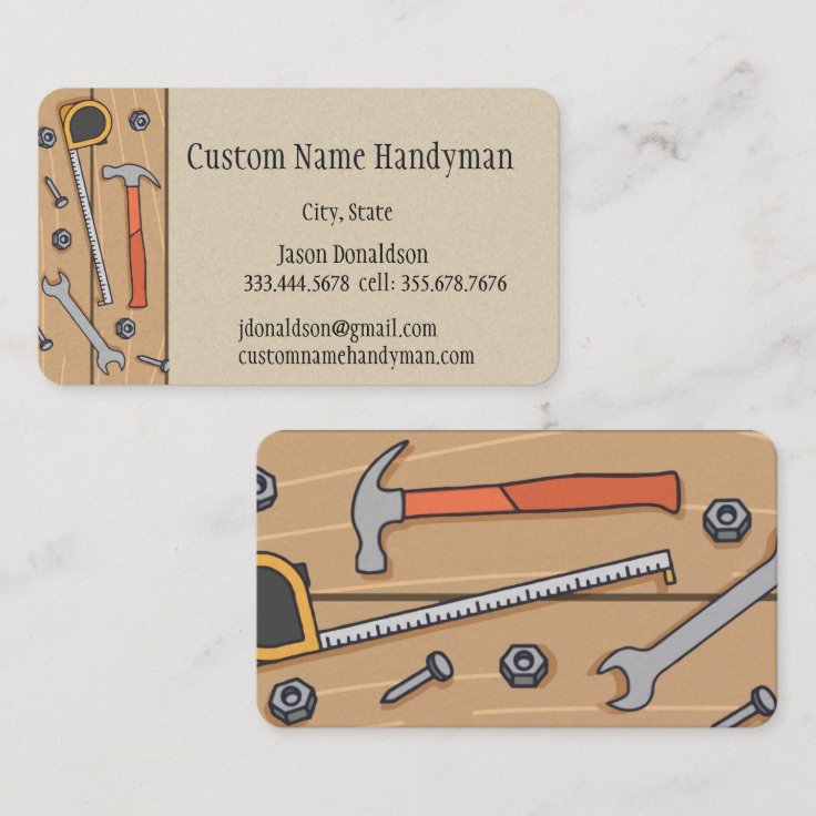 Handyman Custom Business Cards | Zazzle