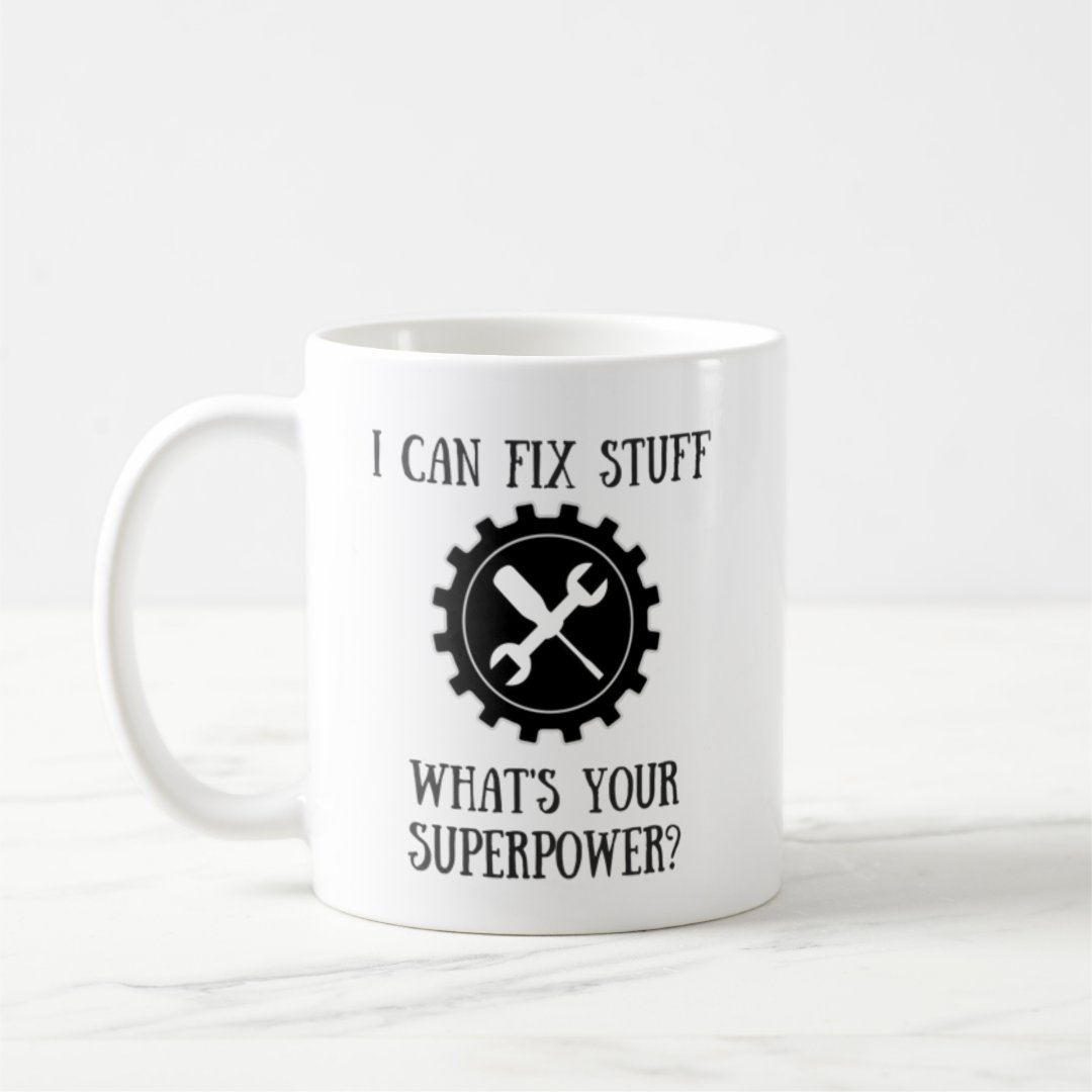Handyman Fix Stuff Superpower Mug | Zazzle