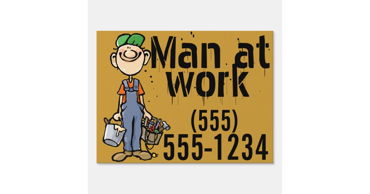 Handyman. Home repair. Painter. Customizable Yard Sign | Zazzle
