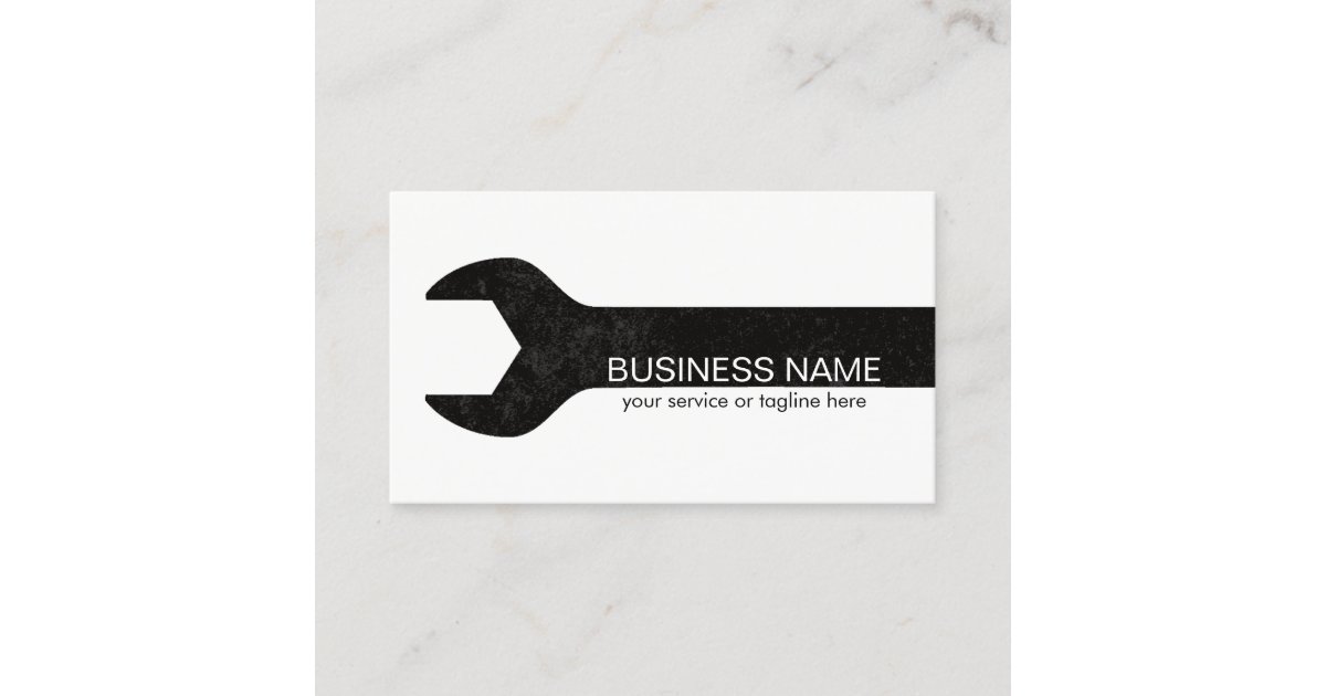 Handyman Maintenance & Repair Minimal Plain Business Card | Zazzle