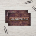 Handyman Maintenance Repair Service Wood QR Code Business Card | Zazzle