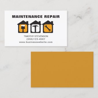 Handyman Maintenance Repair Tools Service Business Card | Zazzle