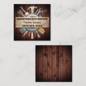 Handyman Maintenance Repair Tools Service Square Business Card | Zazzle