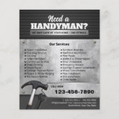 Handyman Metallic Repair & Maintenance Service Flyer | Zazzle