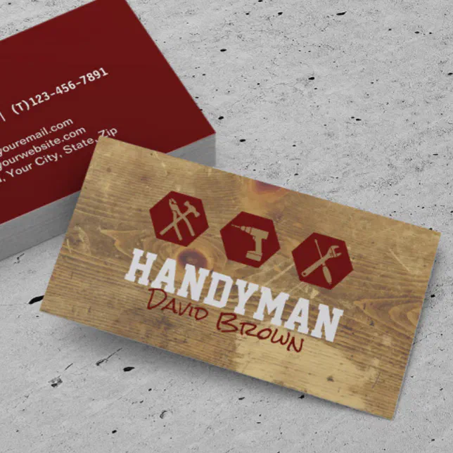 Handyman Professional Carpenter House Repair Business Card | Zazzle