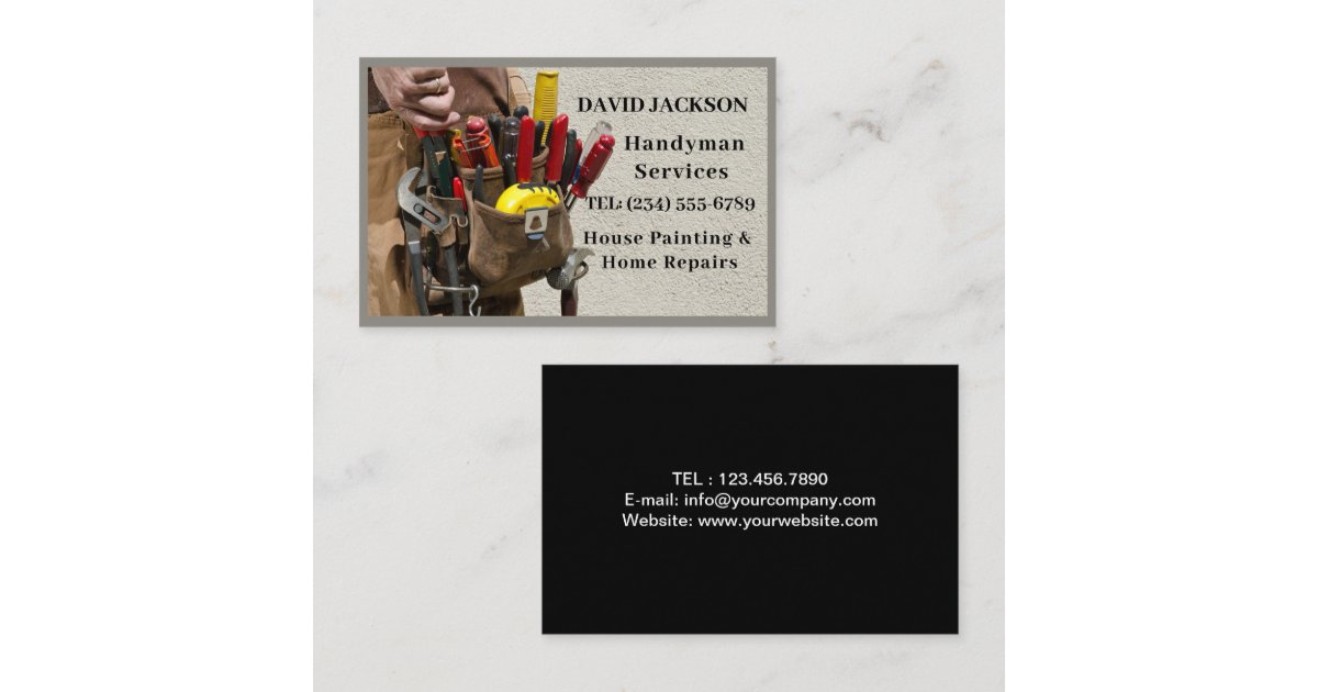 Handyman Professional Repair & Maintenance Service Business Card | Zazzle