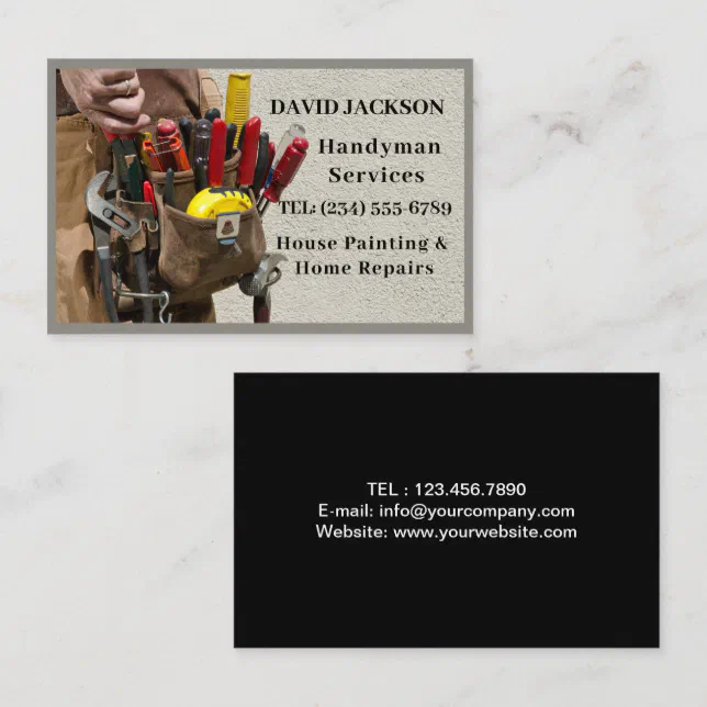 Handyman Professional Repair & Maintenance Service Business Card | Zazzle