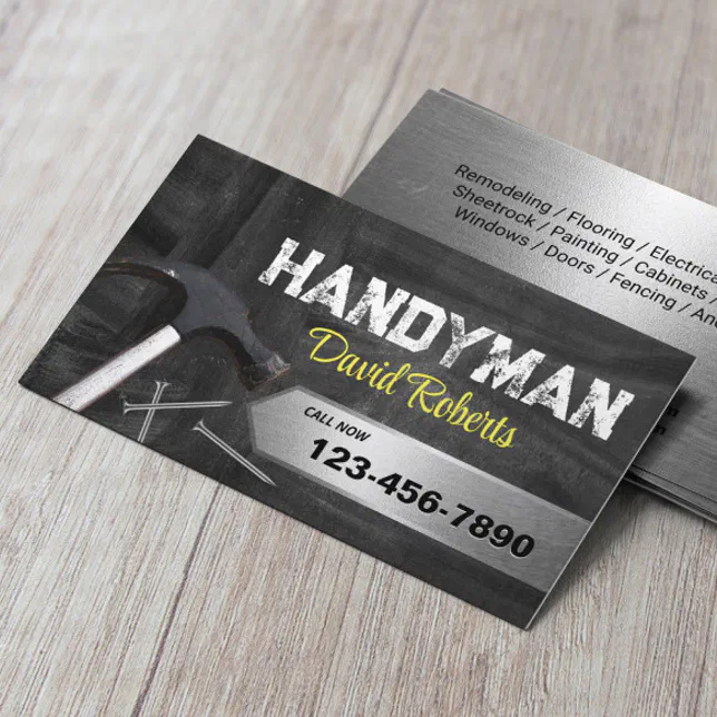 Handyman Professional Repair & Maintenance Service Business Card | Zazzle