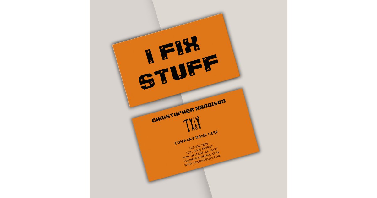 Handyman Professional Repair Maintenance Service Business Card | Zazzle