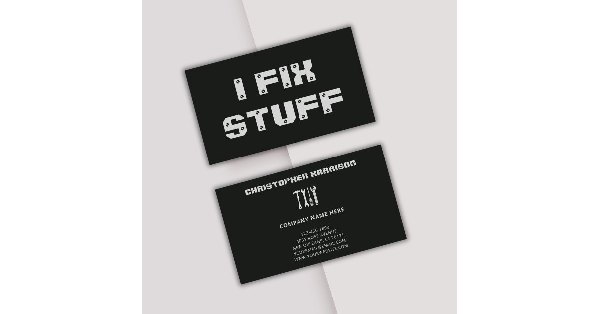 Handyman Professional Repair Maintenance Service Business Card | Zazzle