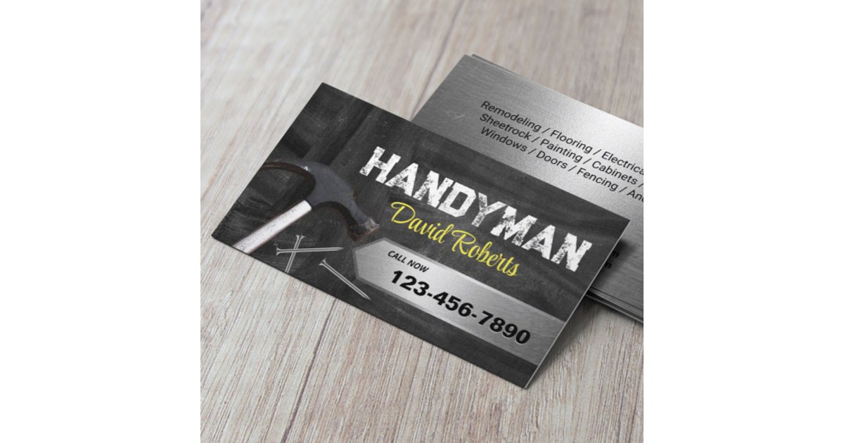 Handyman Professional Repair & Maintenance Service Business Card | Zazzle