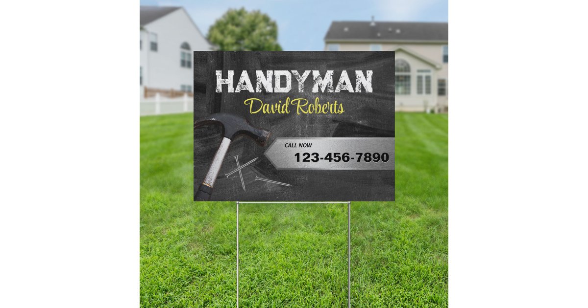 Handyman Professional Repair & Maintenance Service Sign | Zazzle