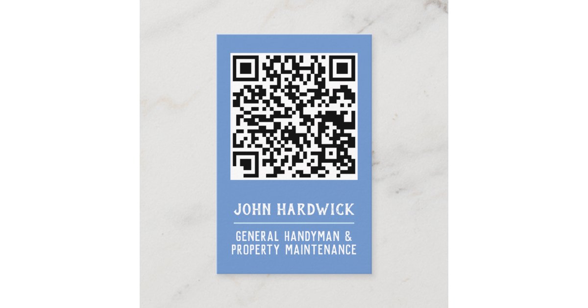 Handyman & Property Maintenance QR Code Business Card | Zazzle
