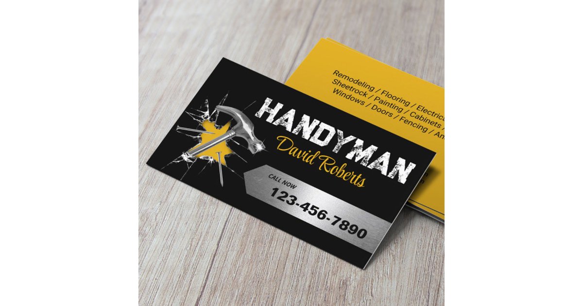 Handyman Repair & Maintenance Service Creative Business Card | Zazzle