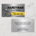 Handyman Repair & Maintenance Service Metal Business Card | Zazzle