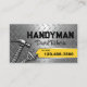 Handyman Repair & Maintenance Service Metal Business Card | Zazzle