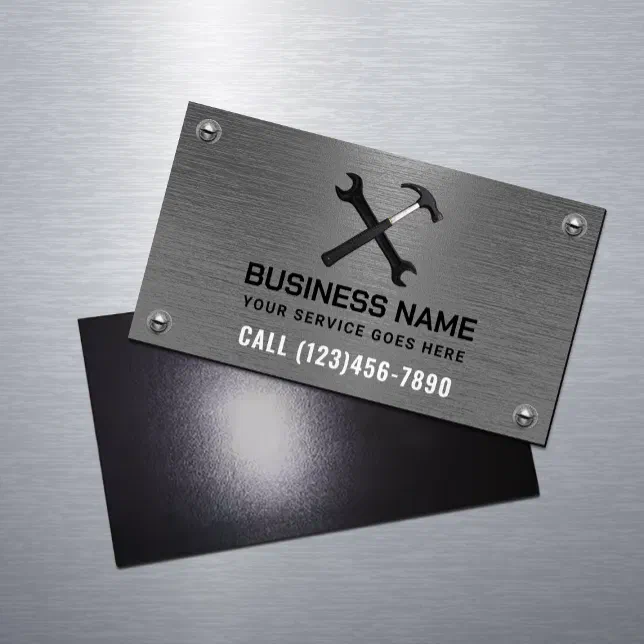 Handyman Repair Professional Maintenance Service Business Card Magnet ...