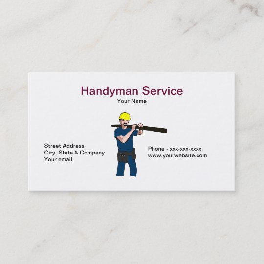 Handyman Service Business Card | Zazzle.com