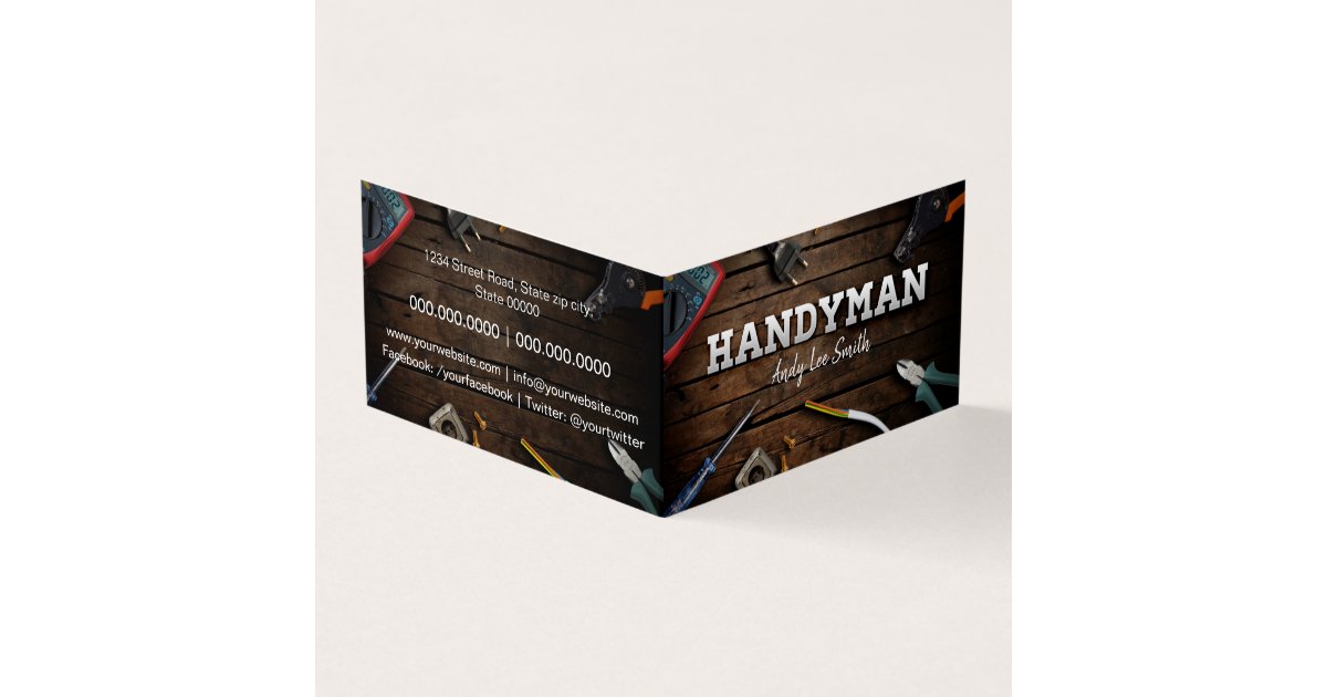 Handyman Services Business Card | Zazzle