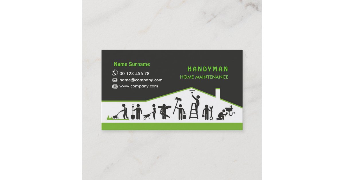 Handyman services, home maintenance business card | Zazzle