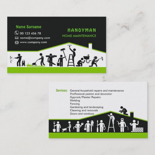 Handyman services, home maintenance business card | Zazzle.com
