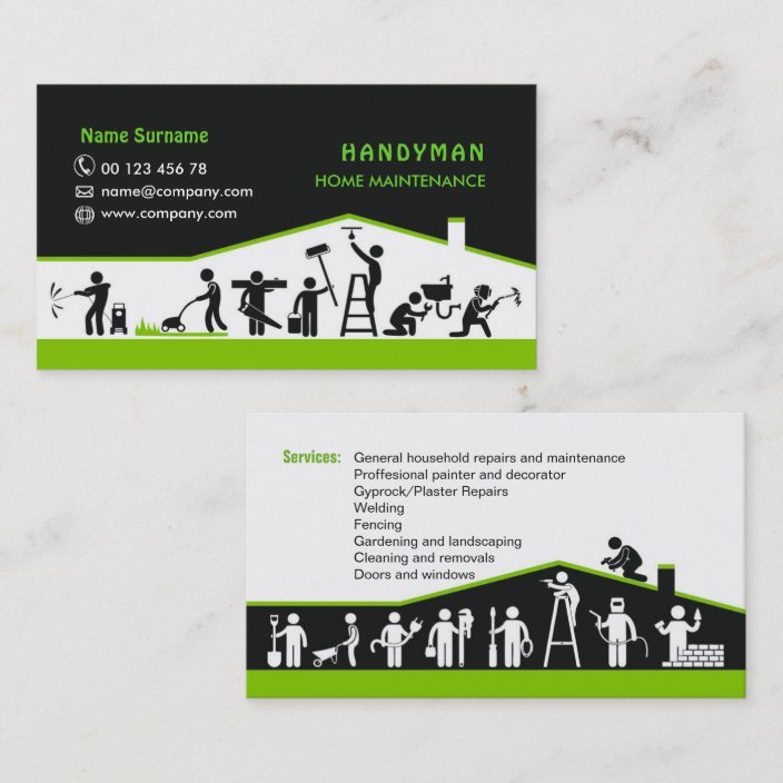 Handyman services, home maintenance business card | Zazzle.com