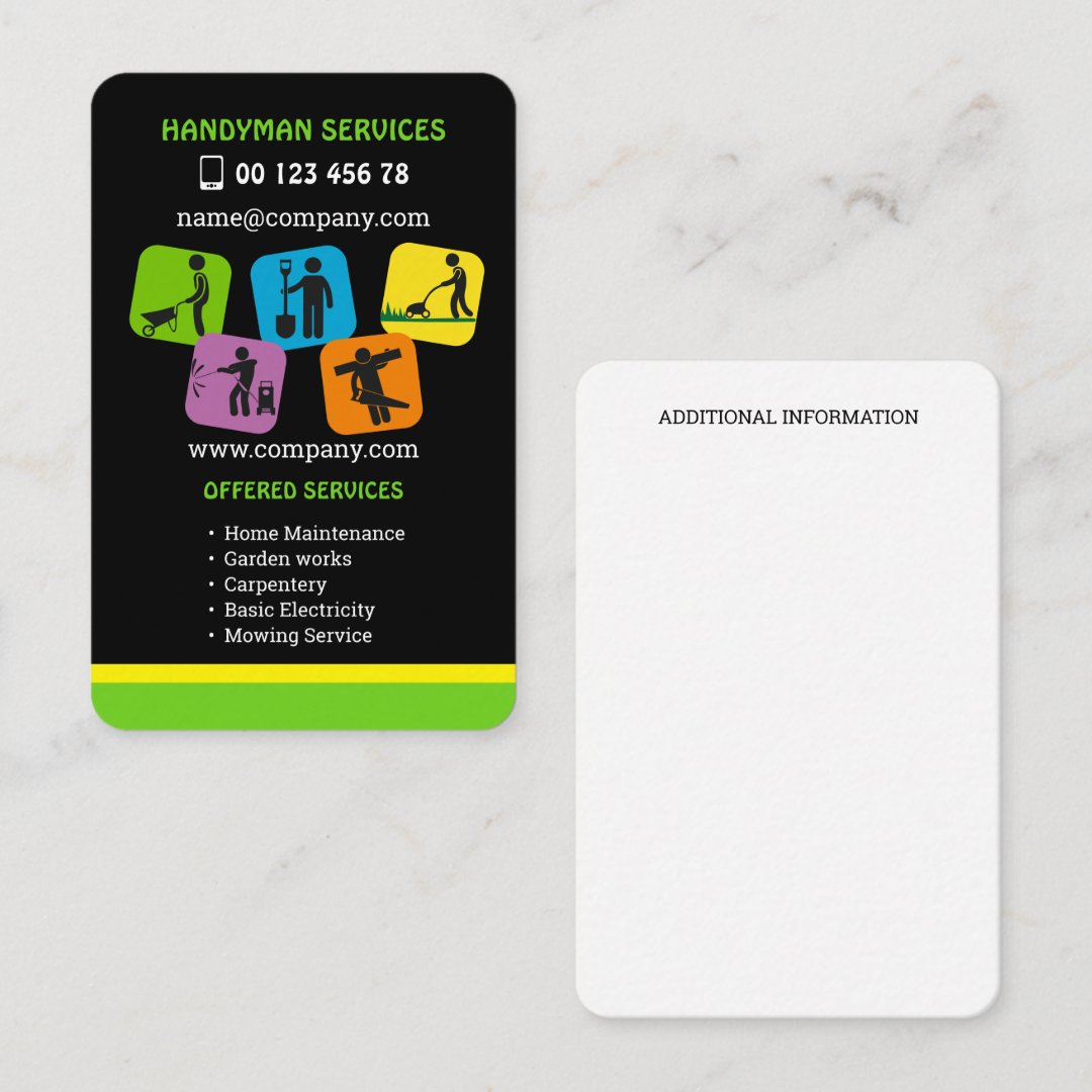 Handyman services, home maintenance business card | Zazzle