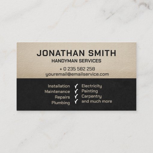 Handyman services - Home repairs Business Card | Zazzle