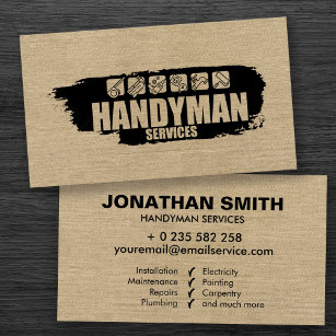 Handyman Business Cards Examples