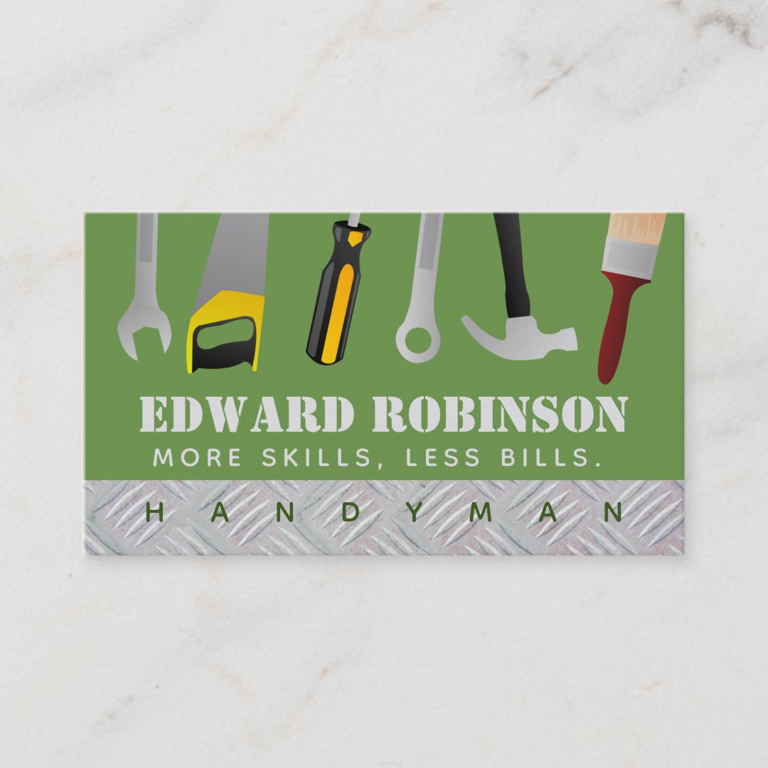 Handyman Slogans Business Cards | Zazzle