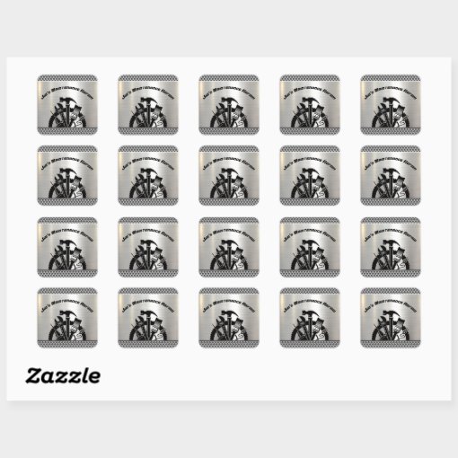 Handyman Steel Plate Maintenance Repair Service Square Sticker | Zazzle