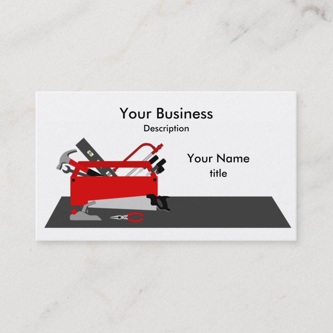Handyman Tool Box Business Card | Zazzle