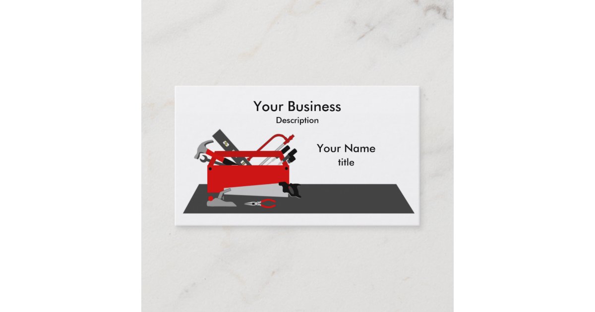 Handyman Tool Box Business Card | Zazzle