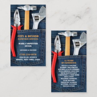Handyman Tools Business Card | Zazzle