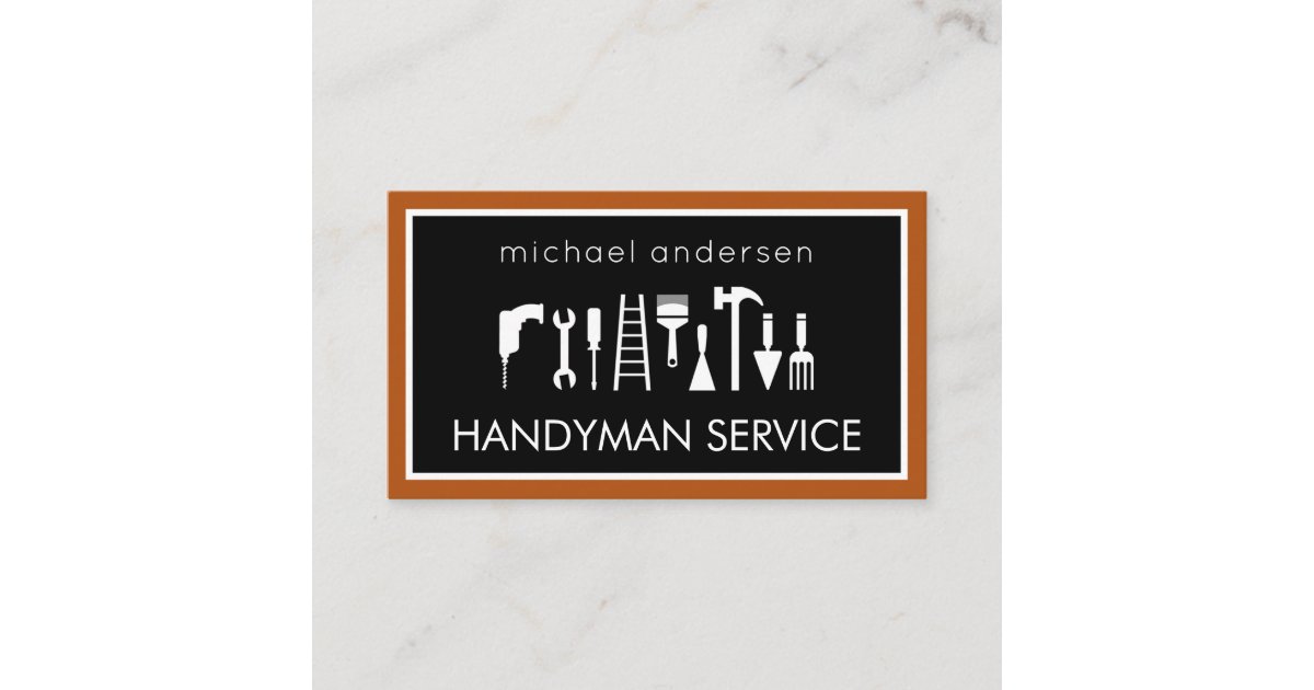 Handyman Tools Frame Home Repair Business Card | Zazzle