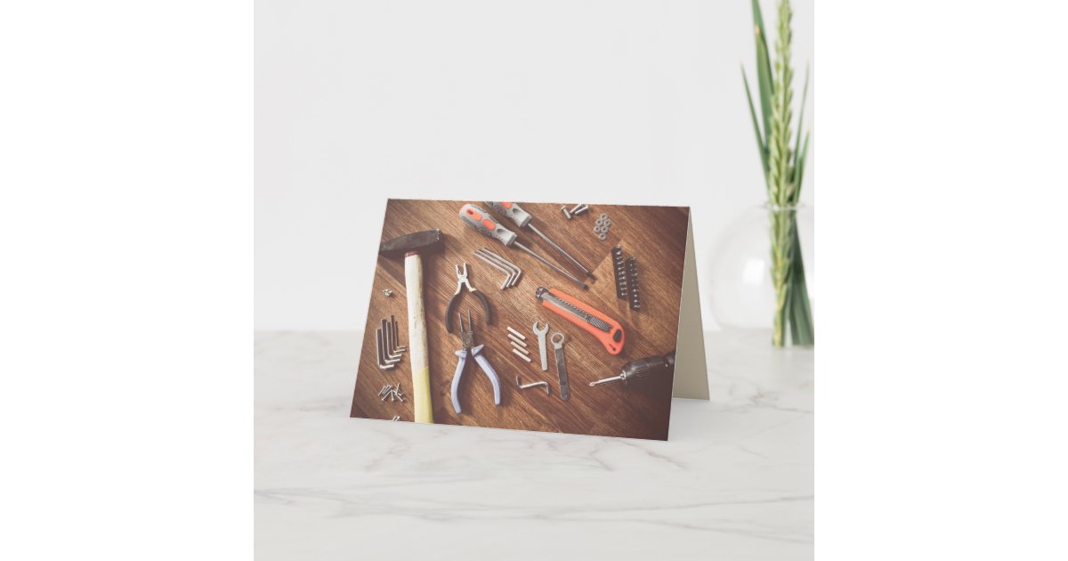 handyman tools greeting card | Zazzle