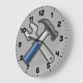 Handyman Tools Hammer and Wrench Wall Clock | Zazzle