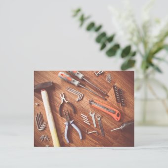 handyman tools postcard | Zazzle