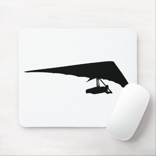 hang glider black icon mouse pad | Zazzle