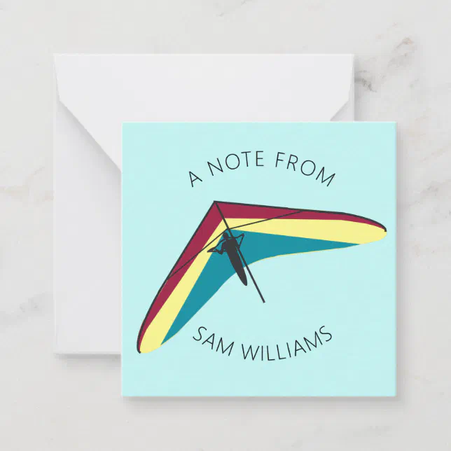 Hang Gliding Note Card | Zazzle