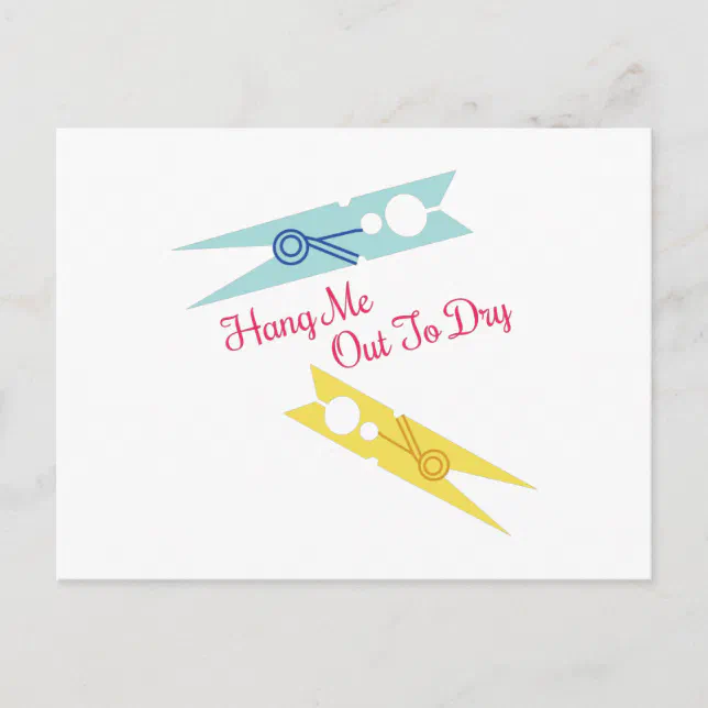 Hang Out To Dry Postcard | Zazzle