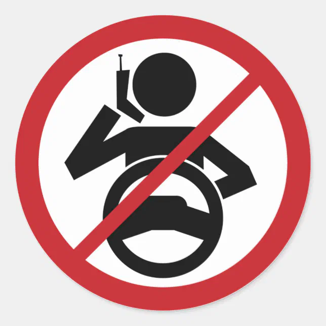 Hang Up and Drive Classic Round Sticker | Zazzle