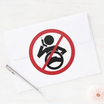 Hang Up and Drive Classic Round Sticker | Zazzle