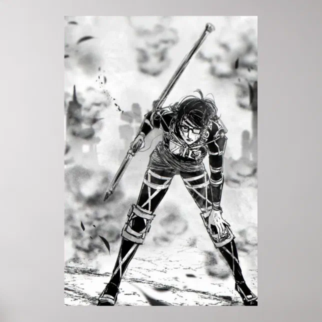 Hange Zoe Artwork Attack on Titan Poster | Zazzle