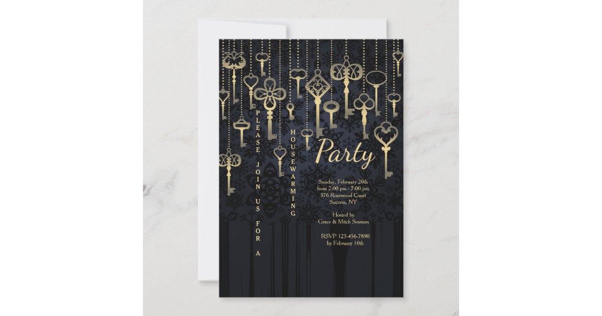 Hanging Keys Invitation | Zazzle